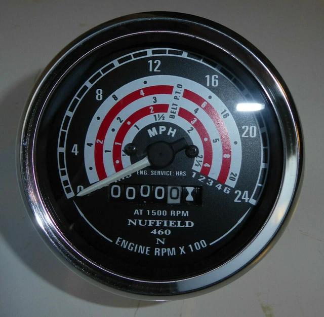 REV COUNTER CLOCK/ Tachometer, With New Cable; For Nuffield 4/60 ...