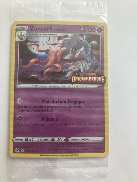 CARTE POKÉMON SOUS blister Holo Zoroark de Hisui 076/196 EB11 Origine Perdue FR EUR 3,00 ...