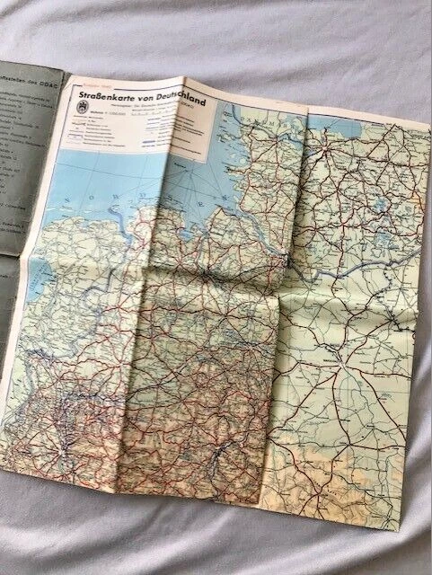 WW2 GERMAN ERA ‘DDAC’ Automobile Club Germany Road Map NORTH 1940 £55. ...