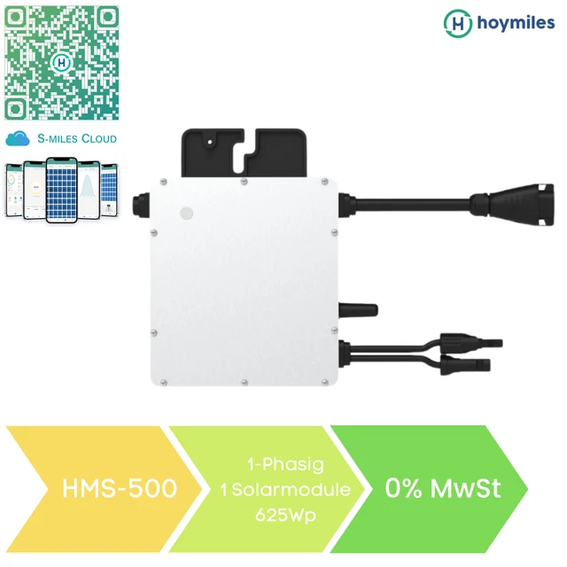 IMPIANTO FOTOVOLTAICO BALCONEKRAFTWERK microinverter Hoymiles HMS500 1 fase 500 W 0% IVA EUR 165 ...
