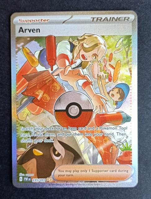 POKEMON CARD ARVEN 235/091 Paldean Fates Secret Illustration Rare ...