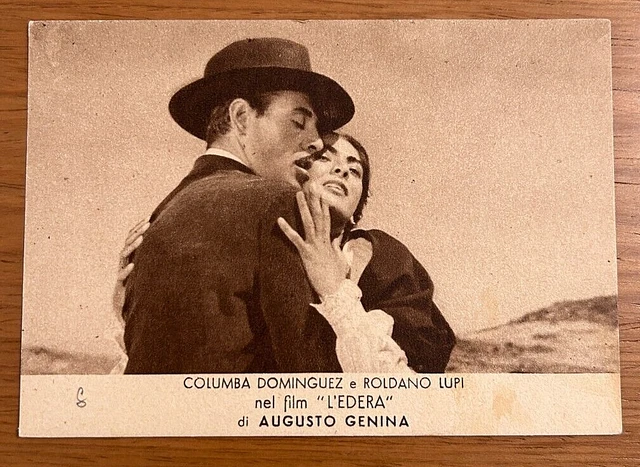 CARTOLINA PUBBLICITARIA ORIGINALE film L'EDERA - Roldano Lupi - 1950 ...