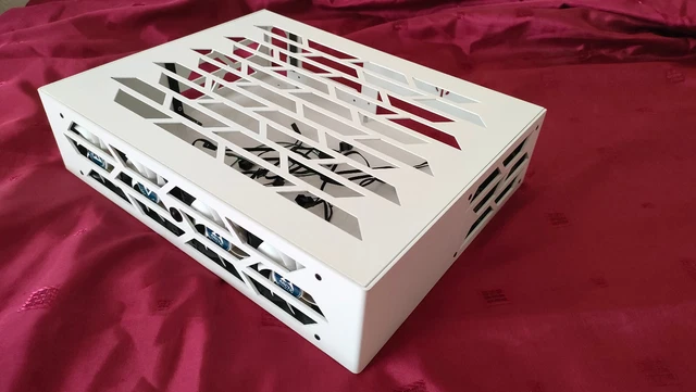 CUSTOM ATX MATX ITX Desktop Computer Case Aluminium WHITE storage ...