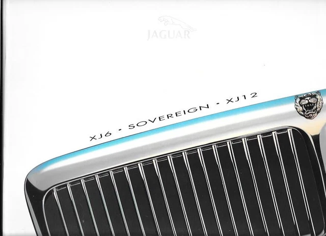 JAGUAR XJ6- SOVEREIGN- XJ12 X300 MODEL BROCHURE inc SPEC CHART 3.2 4.0 ...