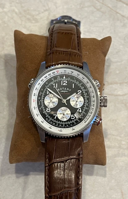 ROTARY GB03351 CHRONOSPEED Chrono - Brown Original Strap - BARGAIN £8. ...