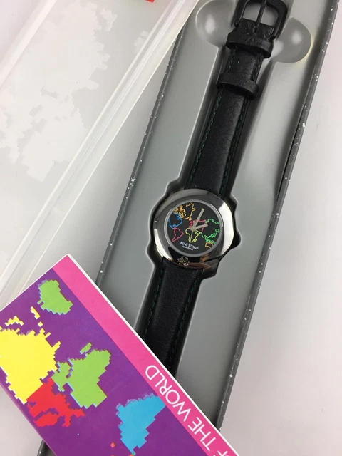 OROLOGIO BENETTON MAP Of World By Bulova Donna 28 mm Quarzo Nuovo Sport ...