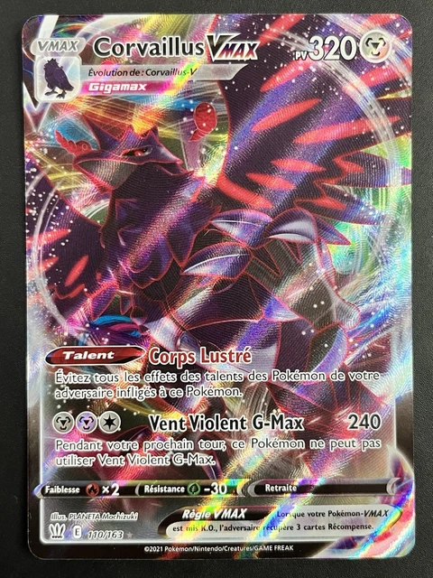 CARTE POKÉMON CORVAILLUS VMAX 110/163 EB05 EB5 Styles De Combat Epee Et ...