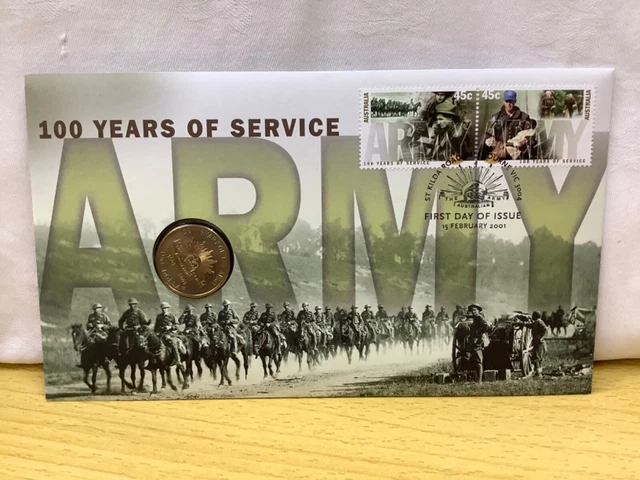 PNC AUSTRALIAN ARMY 2001 100 Years of Service RAM $1 Commemorative Coin ...
