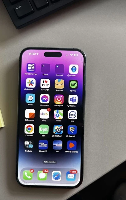 APPLE IPHONE 14 Pro Max - 128Go - Violet Intense (Déverrouillé) EUR 216 ...
