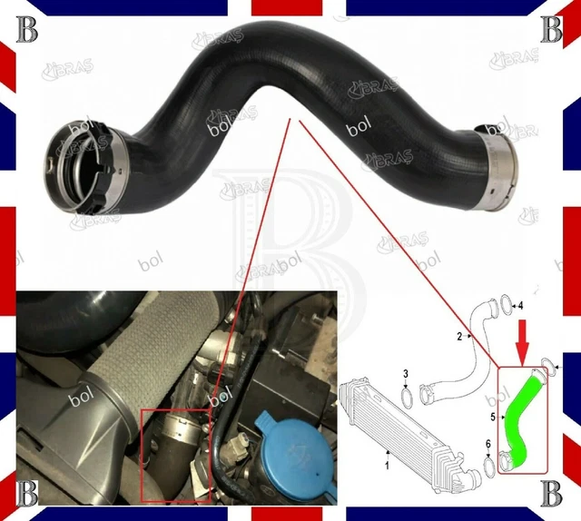 MERCEDES BENZ C180 C250 E180 E250 Cgi Intercooler Turbo Hose Pipe ...