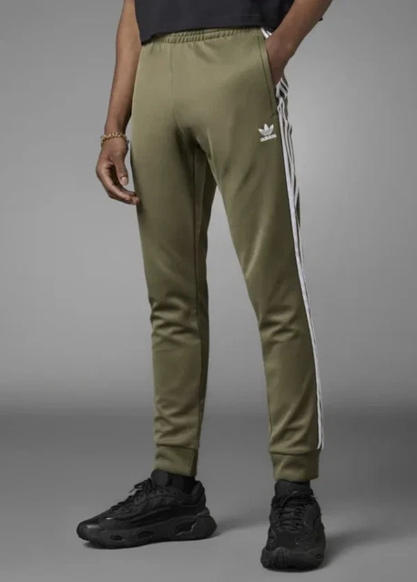 ADIDAS ORIGINALS MENS Adicolor Classics SST Tracksuit Bottom Olive UK ...