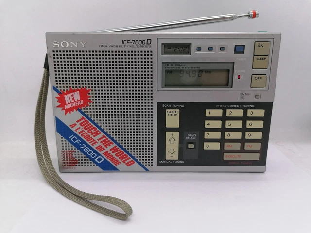 RICEVITORE BANDA MONDIALE computerizzato vintage Sony ICF -7600D radio Giappone EUR 153,58 ...