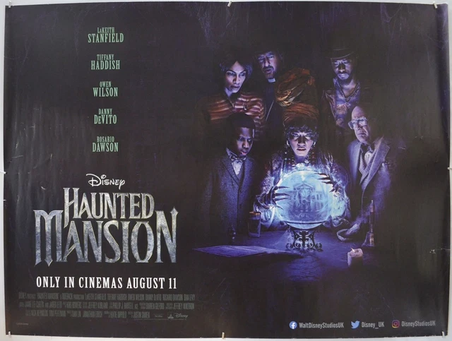Haunted Mansion 2023 Original Quad Movie Poster Owen Wilson