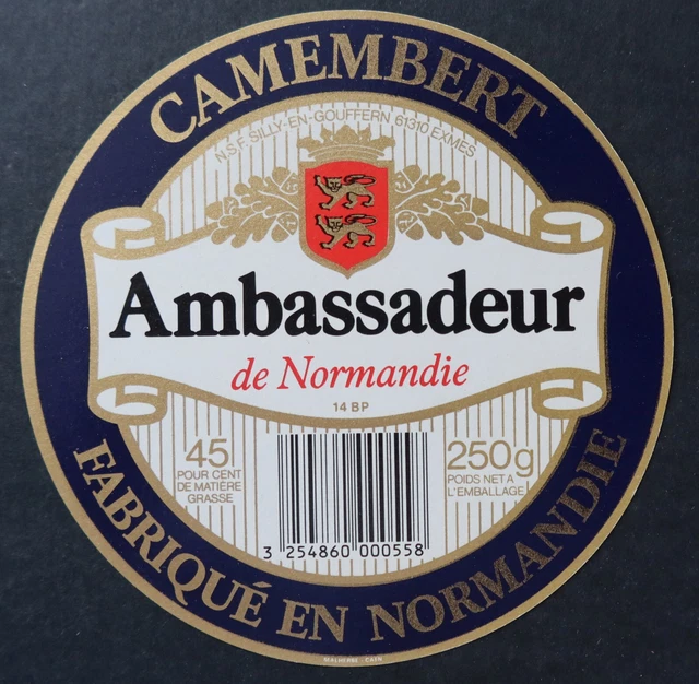 ETIQUETTE FROMAGE CAMEMBERT NORMANDIE AMBASSADEUR de Normandie cheese ...
