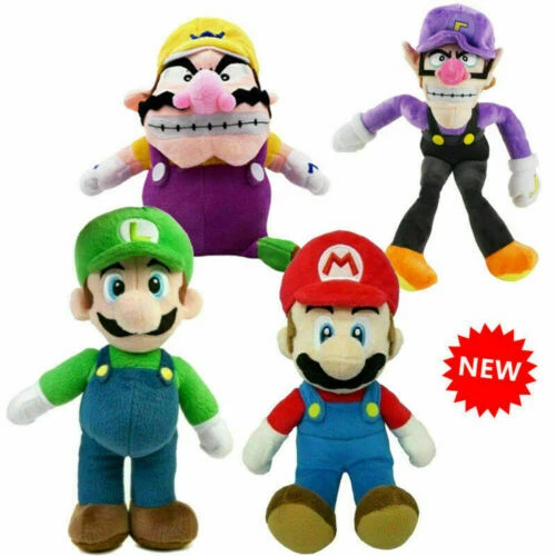 SUPER MARIO BROS Plush Doll Mario Luigi Soft Toy Stuffed Animal Teddy ...