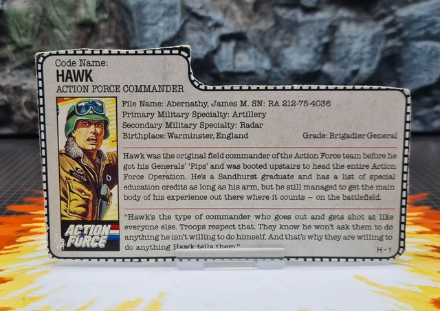 VINTAGE GI JOE Action Force Hawk v2 Figure 1986 Original Complete ...
