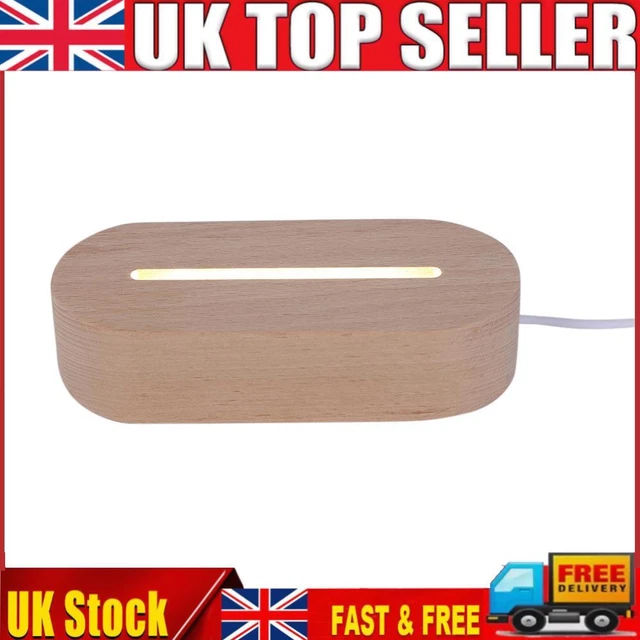 OVAL DISPLAY PEDESTAL - LED Lights Display Base with USB for 3D Crystal ...