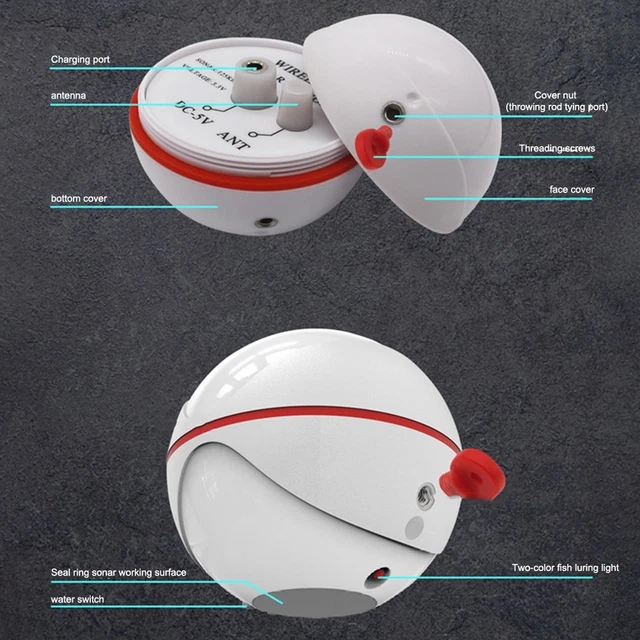 DÉTECTEUR DE POISSONS sonar sans fil facilement portable avec capacité de dét EUR 146,93 ...