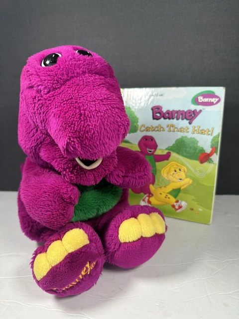 VINTAGE BARNEY THE Purple Dinosaur Hand Puppet Dakin 1992 Plush Stuffed ...