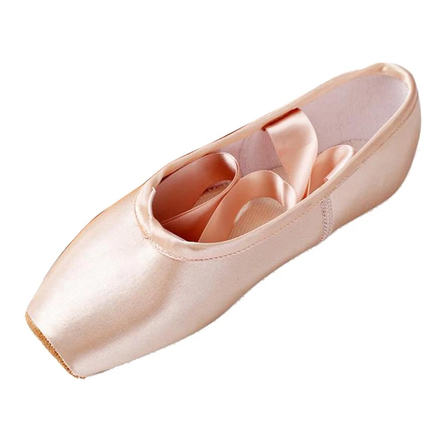 Professional Ballet Pointe Shoes Pink Dancing Ballet Shoes With Ribbons