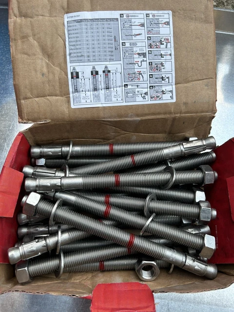 HILTI HST-3R M16X220 Anchor Bolts (Box of 12) EUR 35,54 - PicClick FR