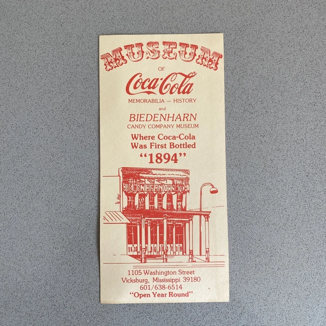 COCA COLA HISTORY Museum of Memorabilia Brochure Advertisement Flyer ...