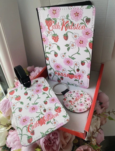 CATH KIDSTON STRAWBERRIES Passport Holder Wallet, Luggage Tag & Keyring ...