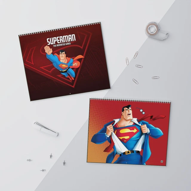 SUPERMAN THE ANIMATED Series 2026 Wall Calendar - Home Decor, Monthly ...
