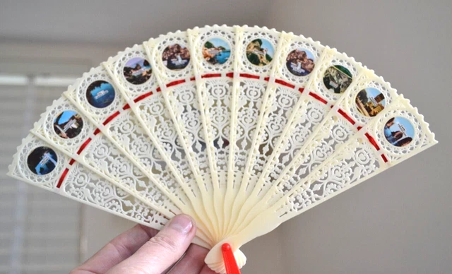 VINTAGE PLASTIC TOURIST Fan 1970's CAPRI Italian Tourist Collectable ...