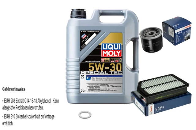 BOSCH INSPECTION SET 5 L Liqui Moly Spécial Tec Pour 5W-30 pour Kia EUR 91,69 - PicClick FR