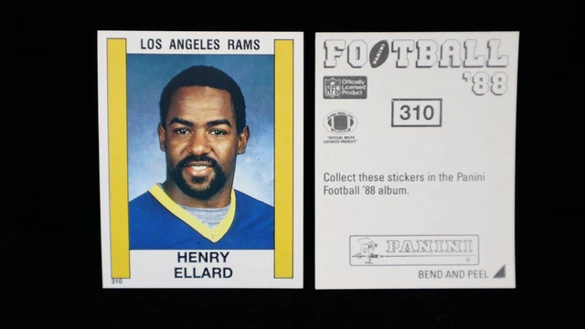 1988 HENRY Ellard Los Angeles Rams Panini Sticker #310 $2.65 - PicClick