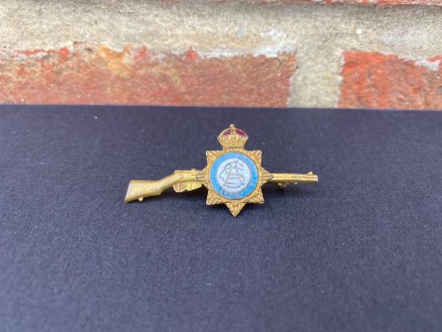 WW1 ASC ARMY Service Corps Lee Enfield Rifle Sweetheart Brooch / Badge ...