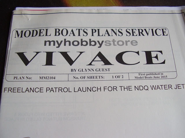 Model Boats Plan Vivace By Glynn Guest And Magazine June 2015 Vol65 Issue 775 £600 Picclick Uk