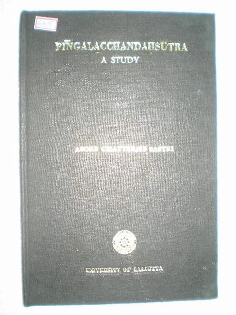 PINGALACCHANDAHSUTRA A STUDY pingala RARE BOOK INDIA 1987 £132.53 ...