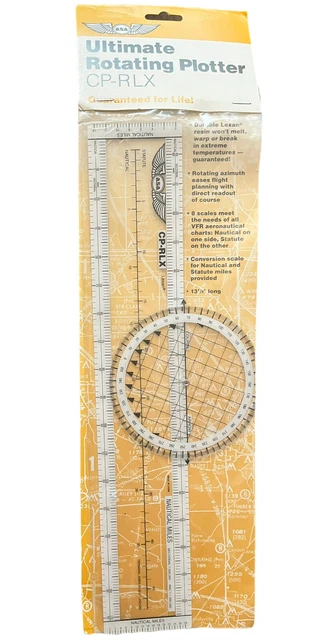 ULTIMATE ROTATING PLOTTER AERONAUTICAL CHART VFR NAV. by ASA p/n ASA-CP ...