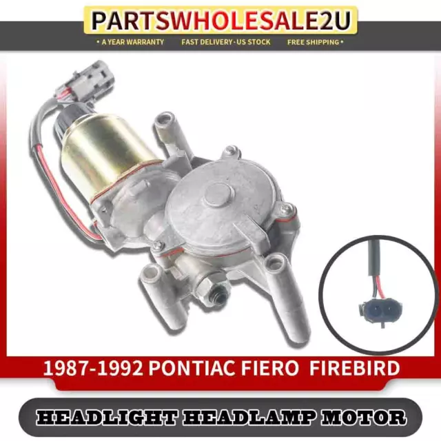 HEADLIGHT HEADLAMP MOTOR for Pontiac Firebird 87-92 Right Fiero Left 82 ...