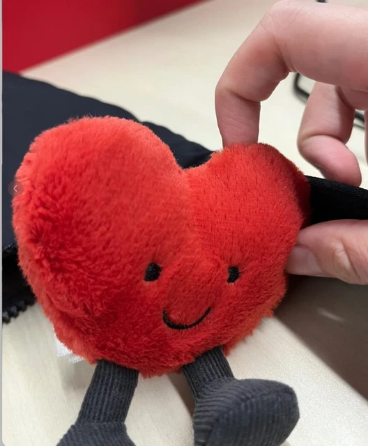 JELLYCAT AMUSEABLE RED Heart Plush,with Dust Bag - Perfect Valentines ...