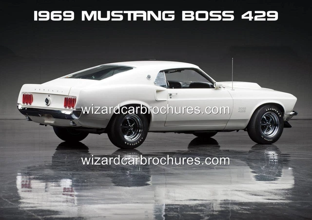 1969 FORD MUSTANG Boss 429 A3 Poster Ad Brochure Advert Advertisement ...