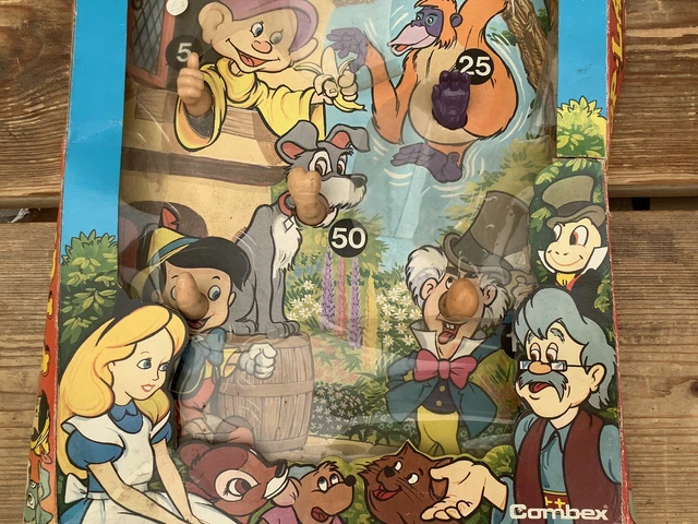 VINTAGE COMBEX WALT Disney HOOP-LA Game cartoon characters Hoopla Game ...