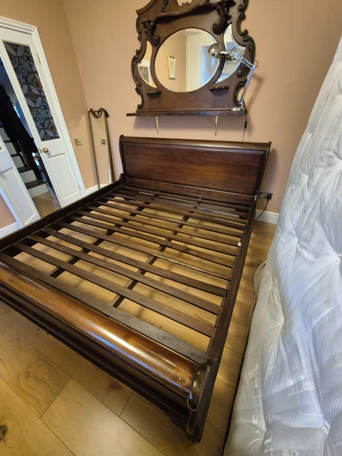 SUPER KING SIZE Cherrywood Sleigh Bed £271.10 - PicClick UK