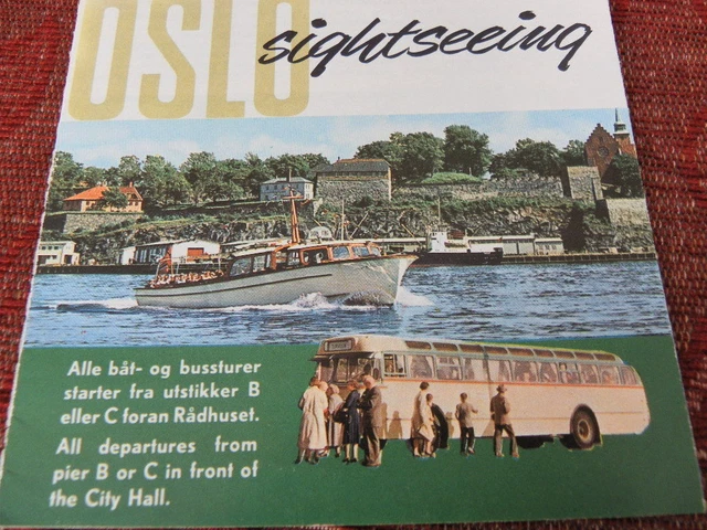 VINTAGE OSLO SIGHT seeing leaflet Travel brochure 1970’s. £7.00 ...