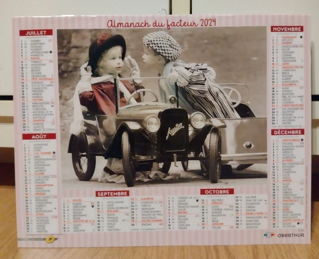CALENDRIER LA POSTE 2024. Almanach du Facteur. Enfants Rétro EUR 9,00 ...