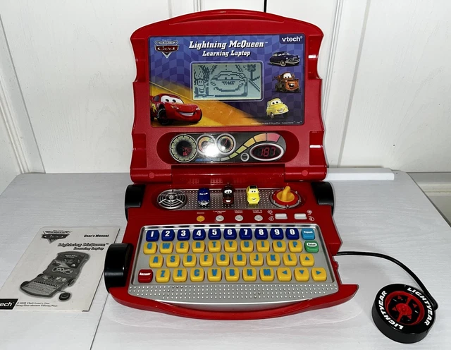 VTECH DISNEY PIXAR Cars Lightning McQueen Laptop With Wheel Mouse ...