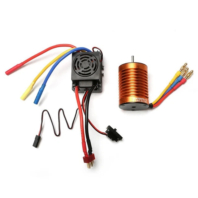 3650 BRUSHLESS MOTOR 4370KV 900W with 60A ESC for RC Cars 12428 144001 ...