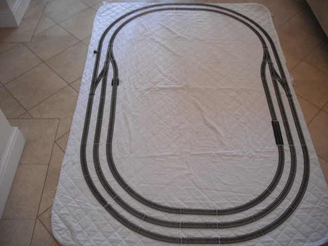 HORNBY OO GAUGE Nickel Silver Model Railway 3 Loop Track Layout With 6 ...