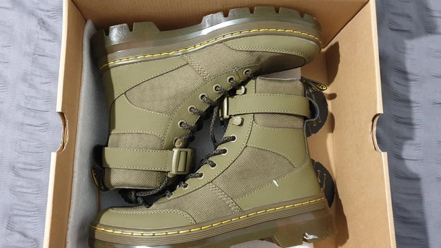 DR MARTENS COMBS Tech Utility Boots In Khaki Olive Green SIze UK 4 £84. ...