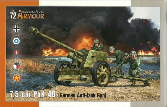 SPECIAL ARMOUR 1/72 7.5cm Pak40 Anti Tank Gun £8.99 - PicClick UK