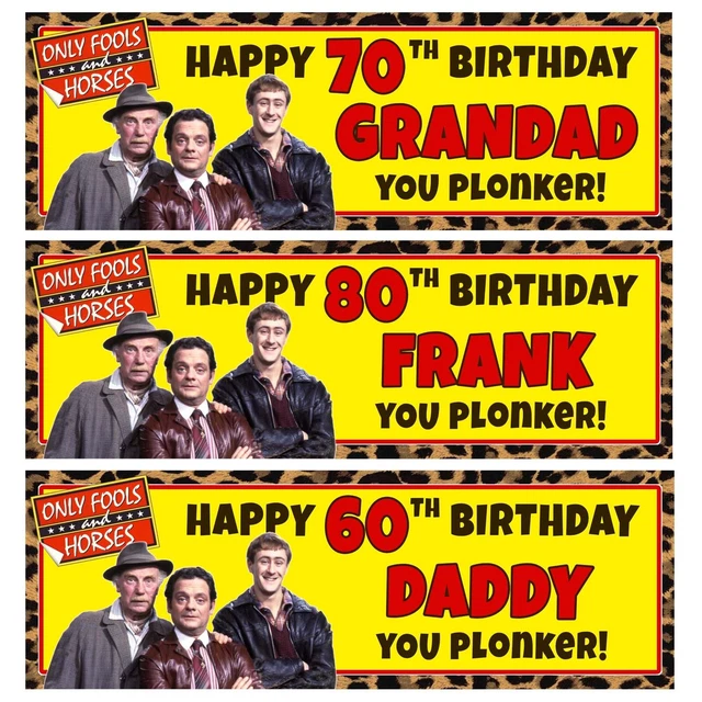 ONLY FOOLS AND HORSES Personalised Birthday Banners - Birthday Banners ...
