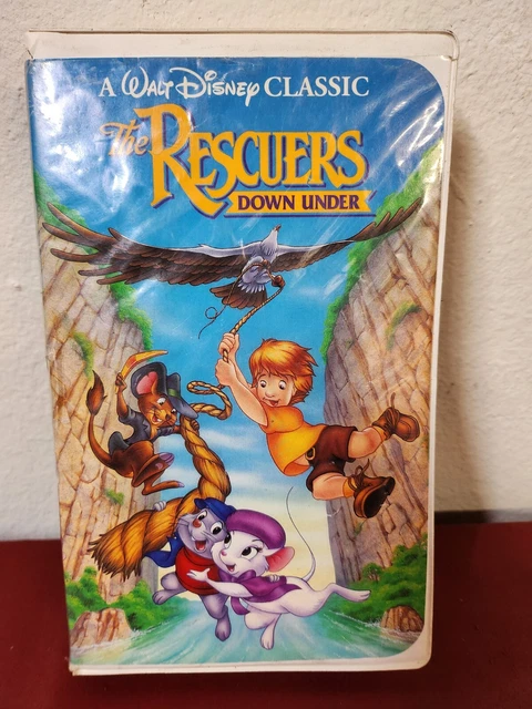 DISNEY VHS THE Rescuers & Down Under (1991, 1992) Black Diamond bundle ...