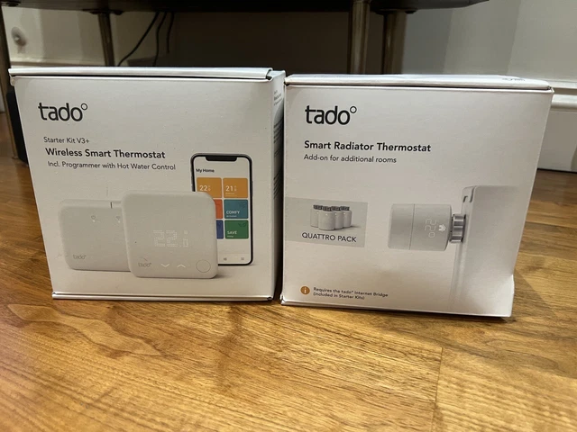 TADO° SMART RADIATOR Thermostat WiFi Starter Kit V3 and 4 x Smart ...